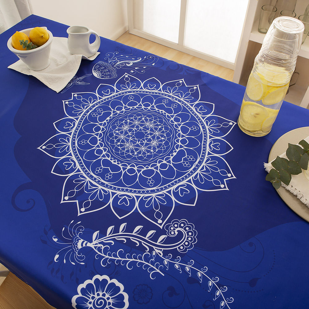 Mantel Rectangular Indian 2 m - Casablanca Blanqueria