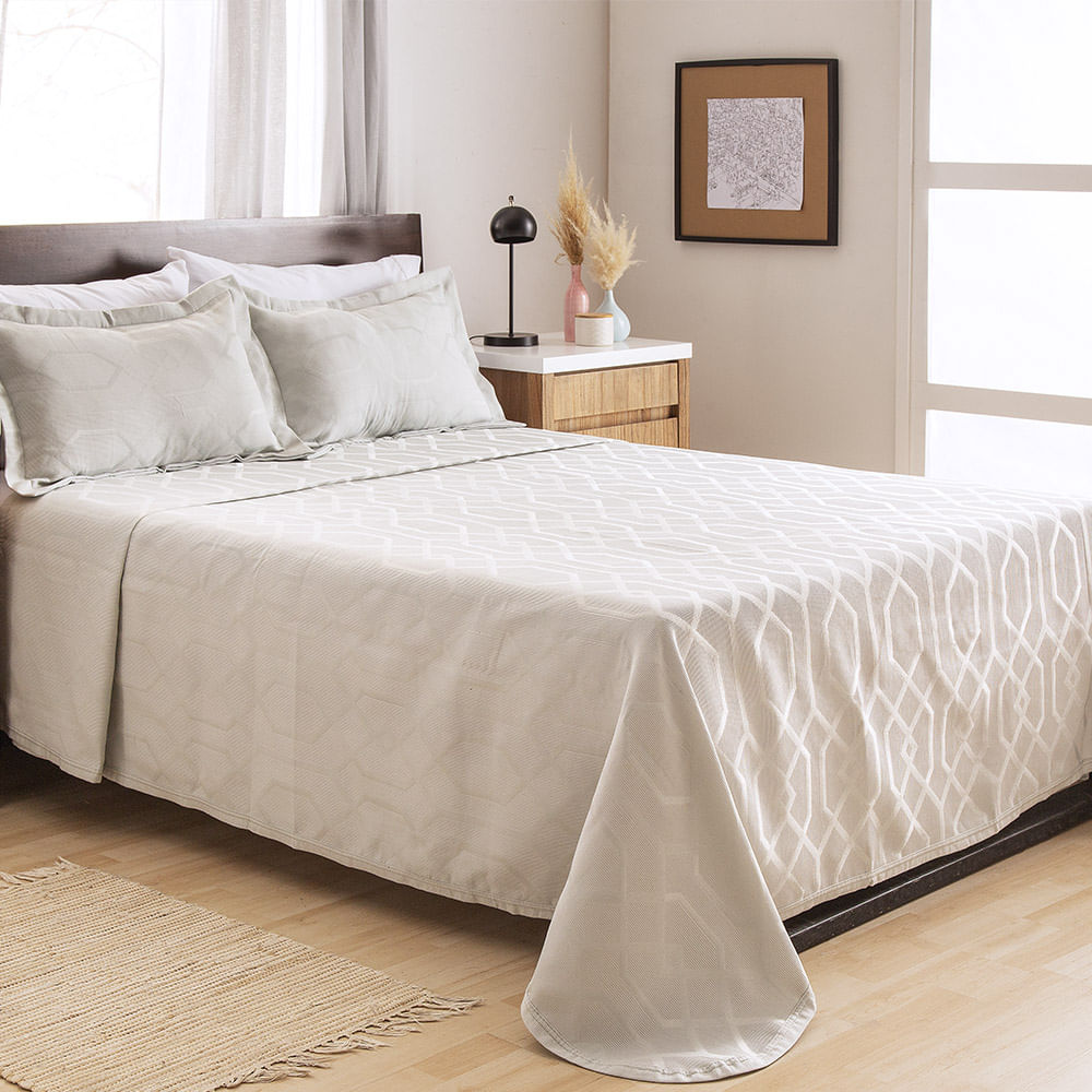 Cubrecama Jacquard King - Casablanca Blanqueria