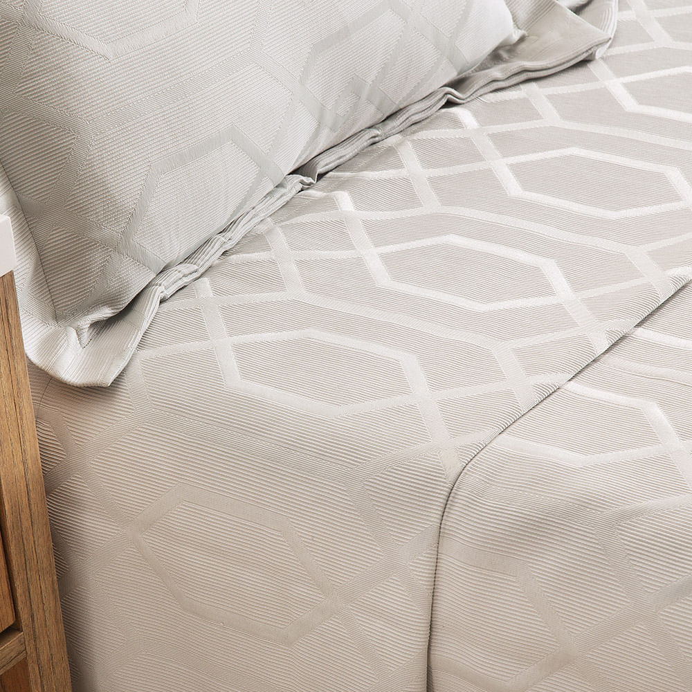 Cubrecama Jacquard King - Casablanca Blanqueria